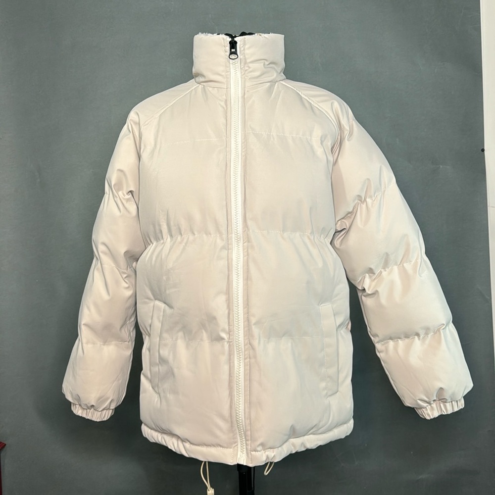 Manfinity Men's Teddy Lined Up Zip Up Puffer Coat Siz… - Gem